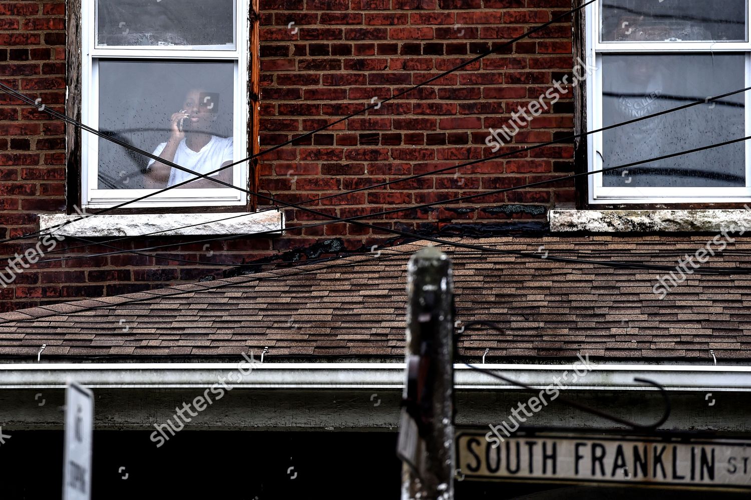 People Watch Out Second Story Window Editorial Stock Photo - Stock ...