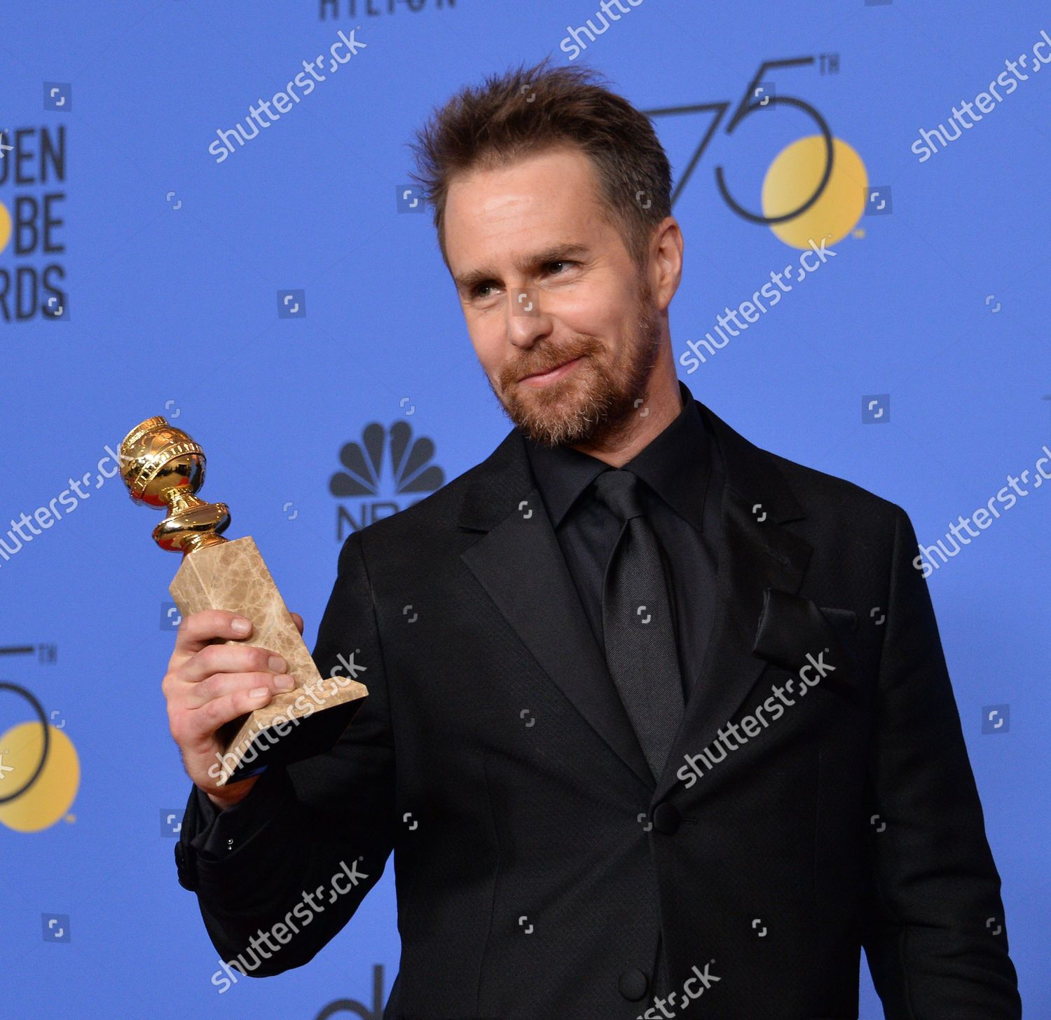Actor Sam Rockwell Appears Backstage After Editorial Stock Photo ...