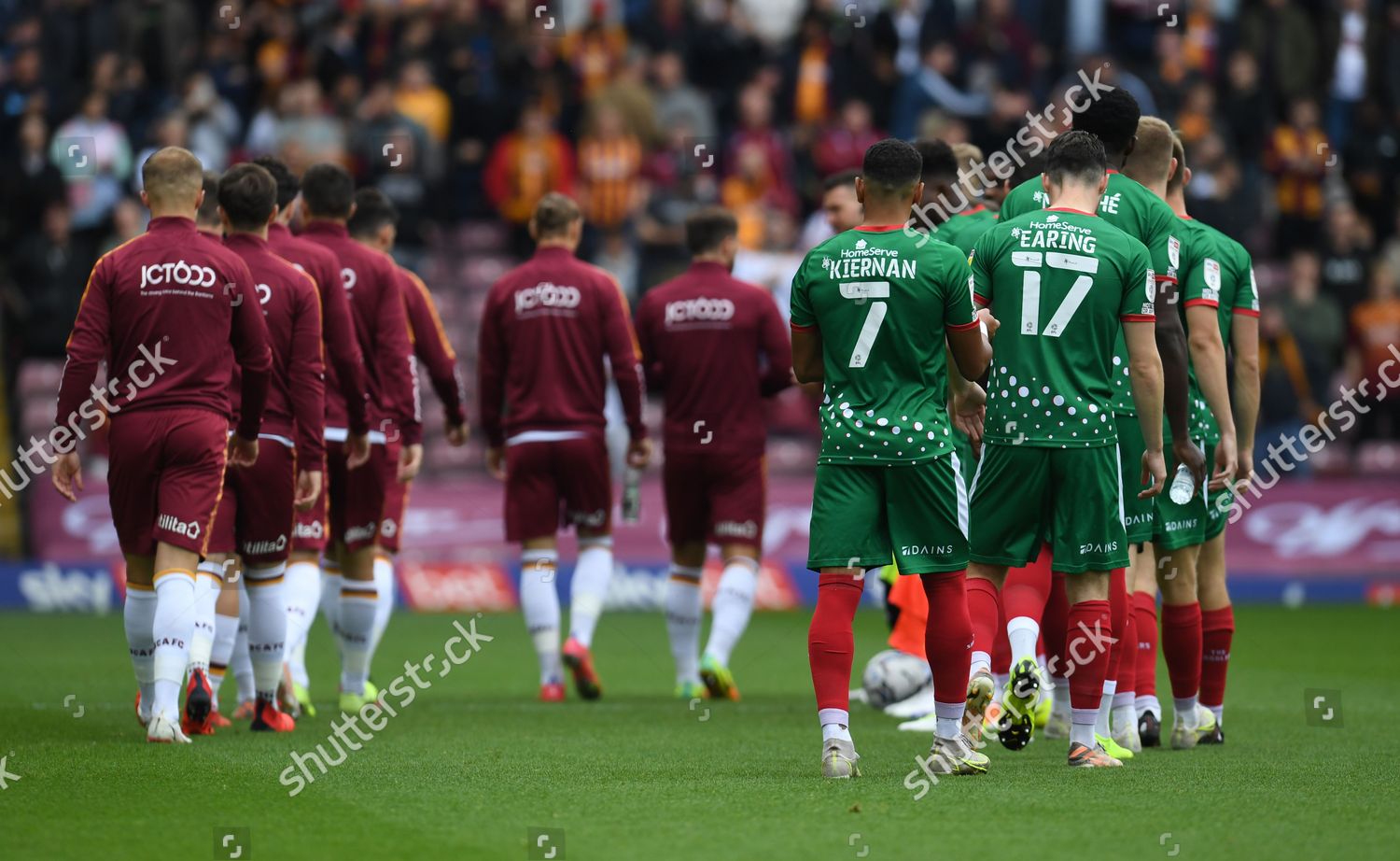 Two Teams Walk Out Onto Pitch Editorial Stock Photo - Stock Image ...