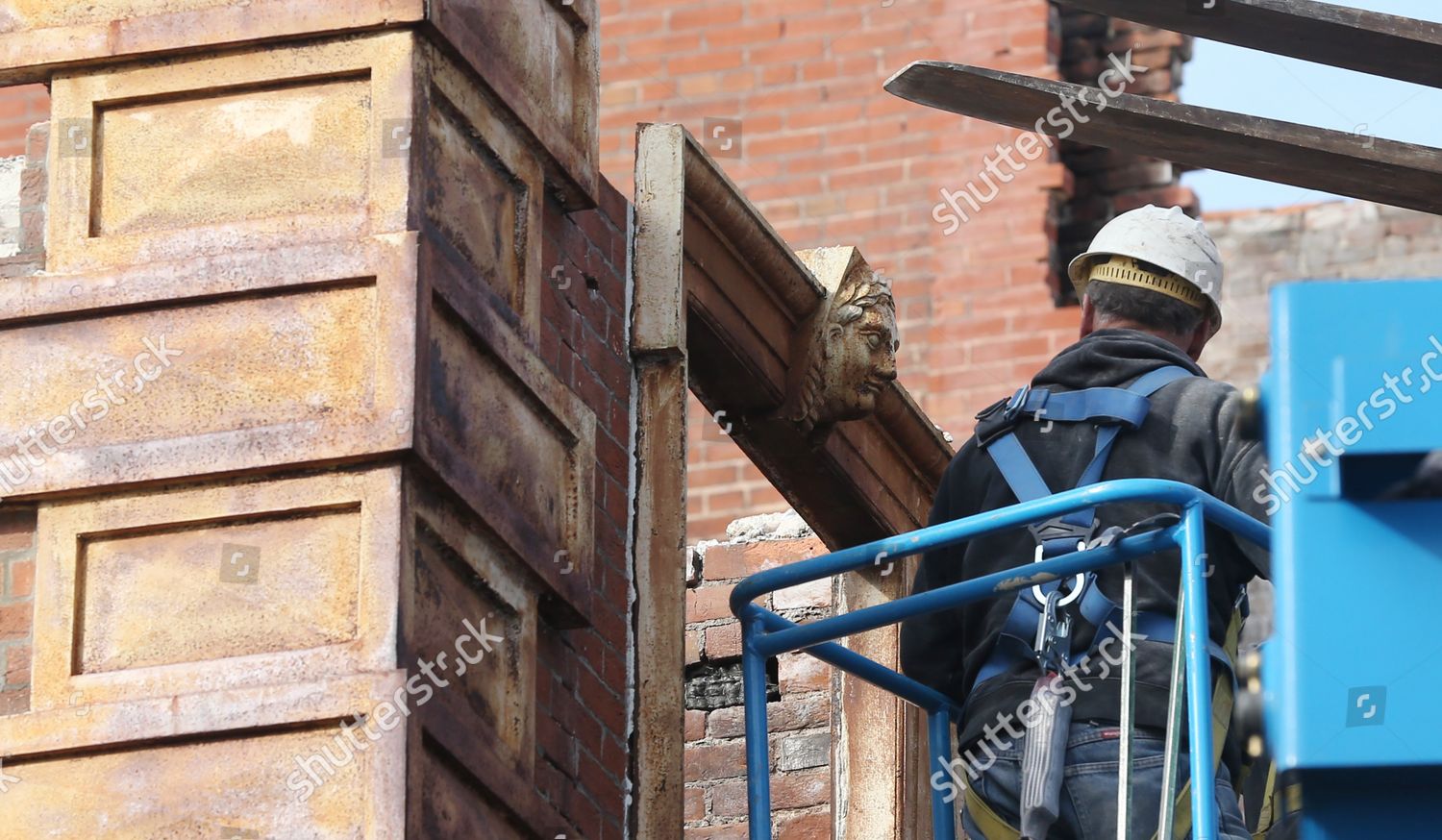 Construction Workers Examines Cast Iron Face Editorial Stock Photo ...