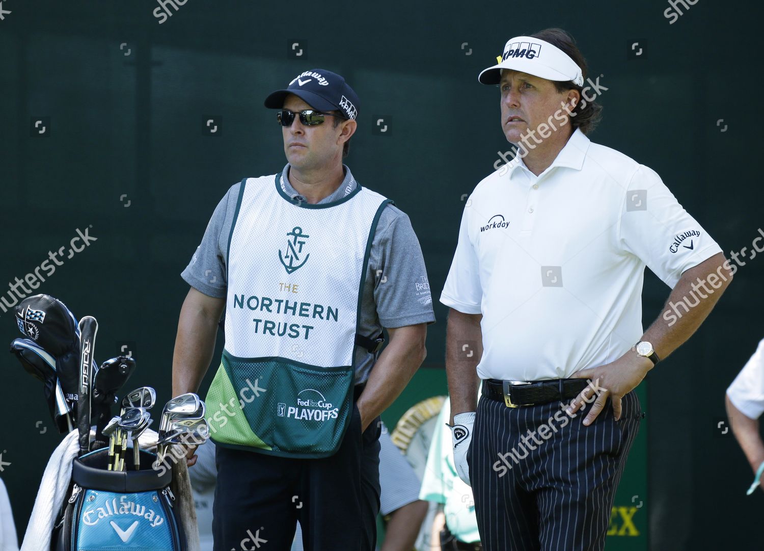 Phil Mickelson Stands Caddie Tim Mickelson Editorial Stock Photo ...