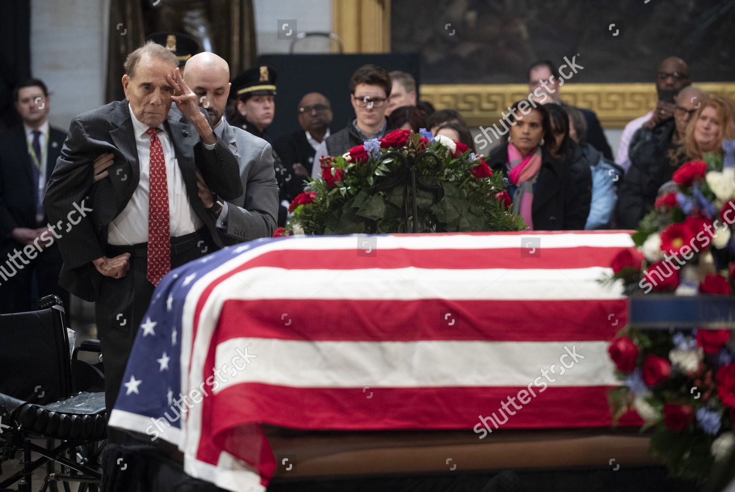 Former Senator Bob Dole Salutes Casket Editorial Stock Photo - Stock ...