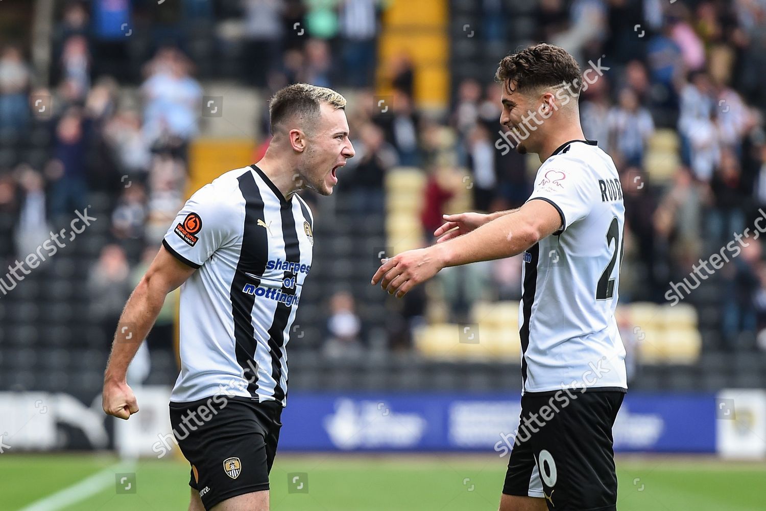 Callum Roberts Notts County Celebrates Ruben Editorial Stock Photo ...