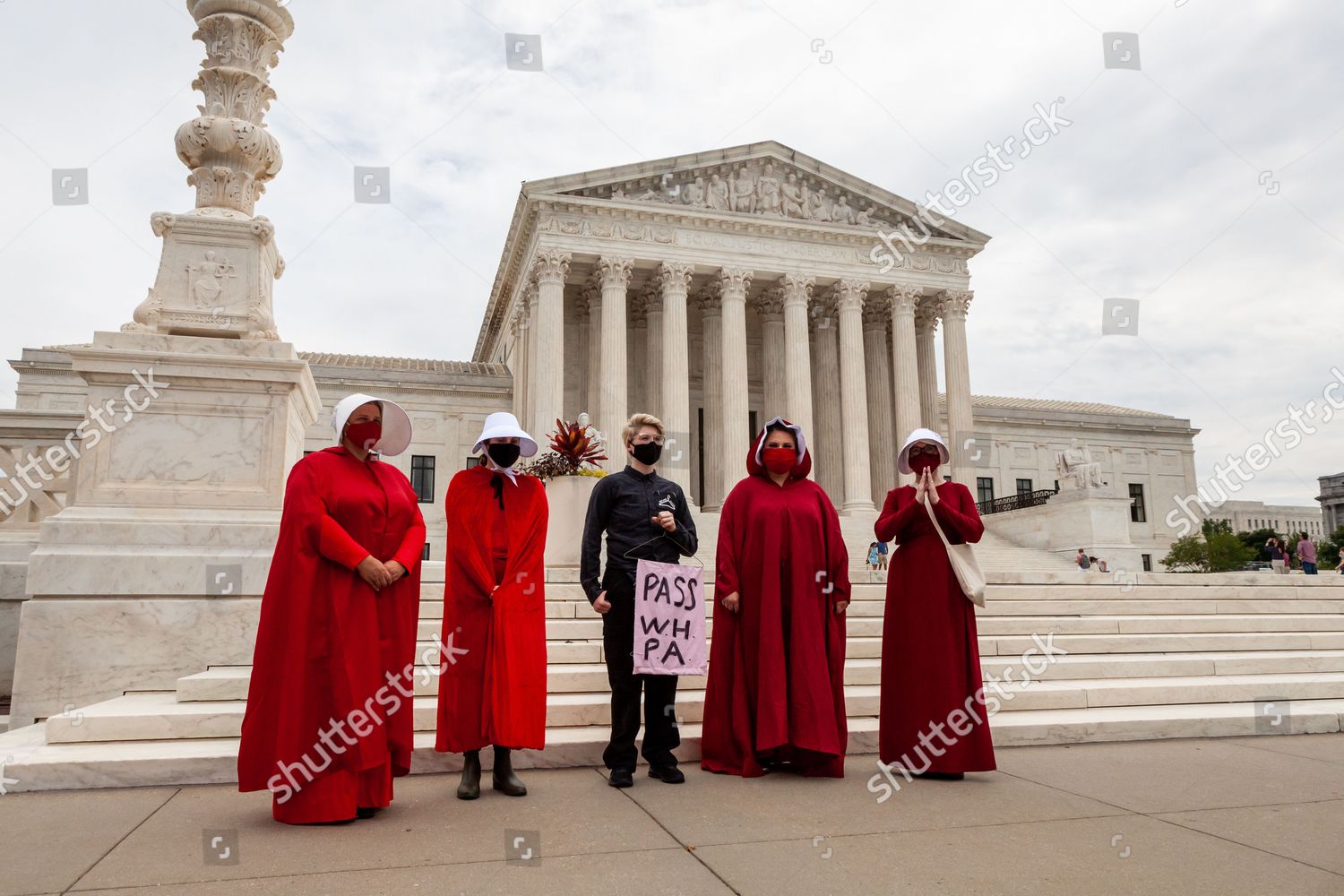 Protesters Dressed Handmaids Guardian Handmaids Tale Editorial Stock ...