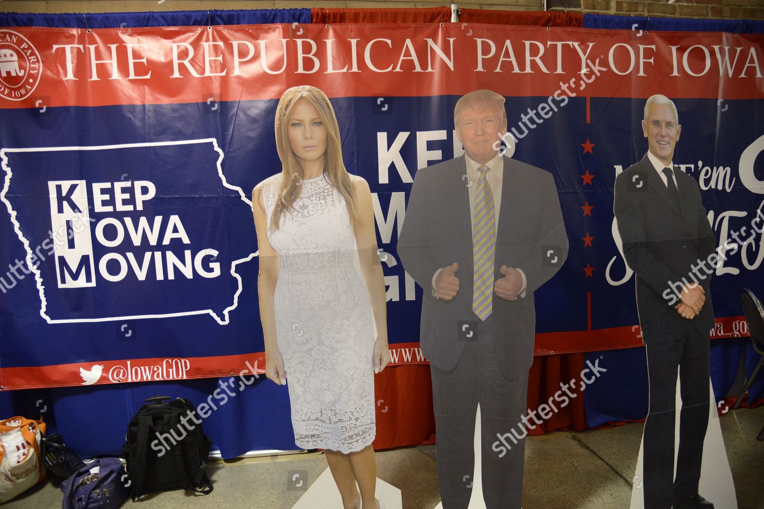 Iowa Republican Party Booth Has Cardboard Editorial Stock Photo - Stock ...