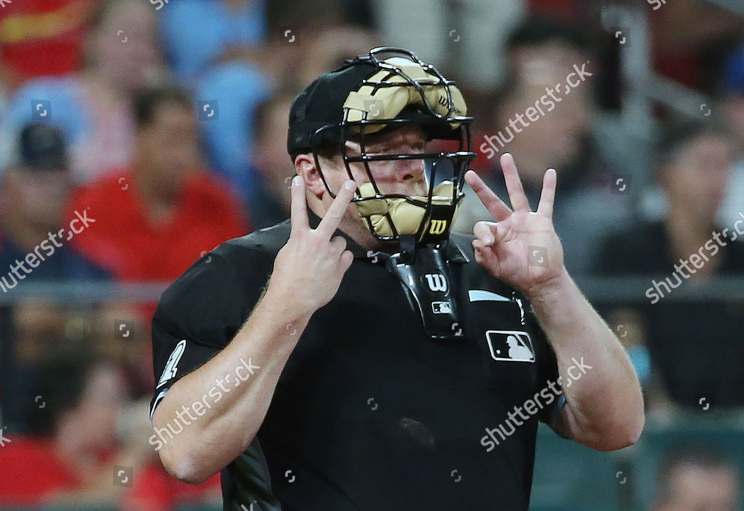 Umpire Bruce Dreckman Indicates Full Count Editorial Stock Photo ...
