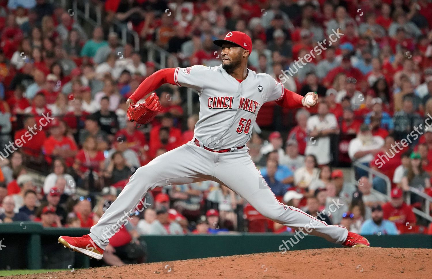 Cincinnati Reds Pitcher Amir Garrett Delivers Editorial Stock Photo ...
