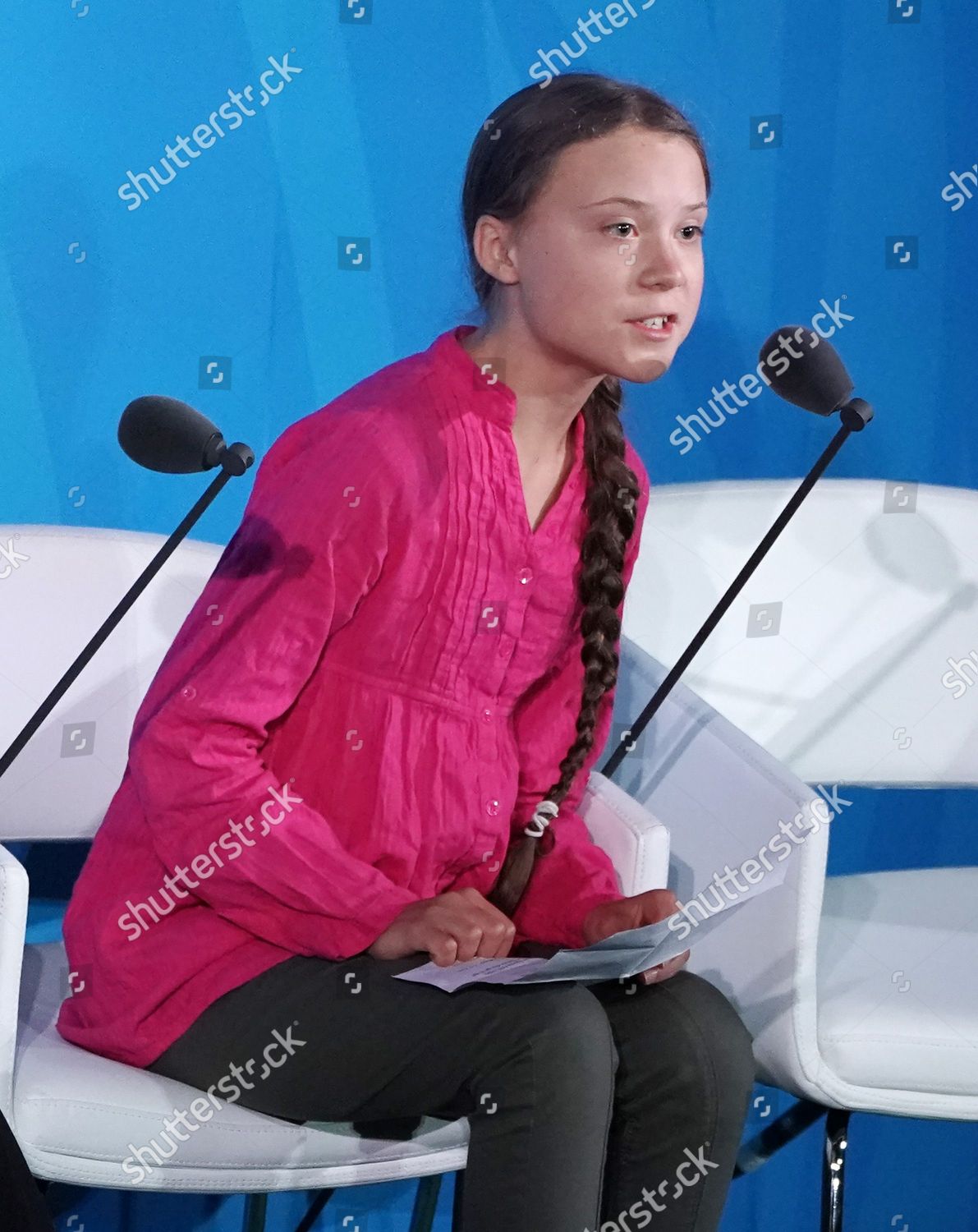 Swedish Environmental Activist Greta Thunberg Speaks Editorial Stock ...