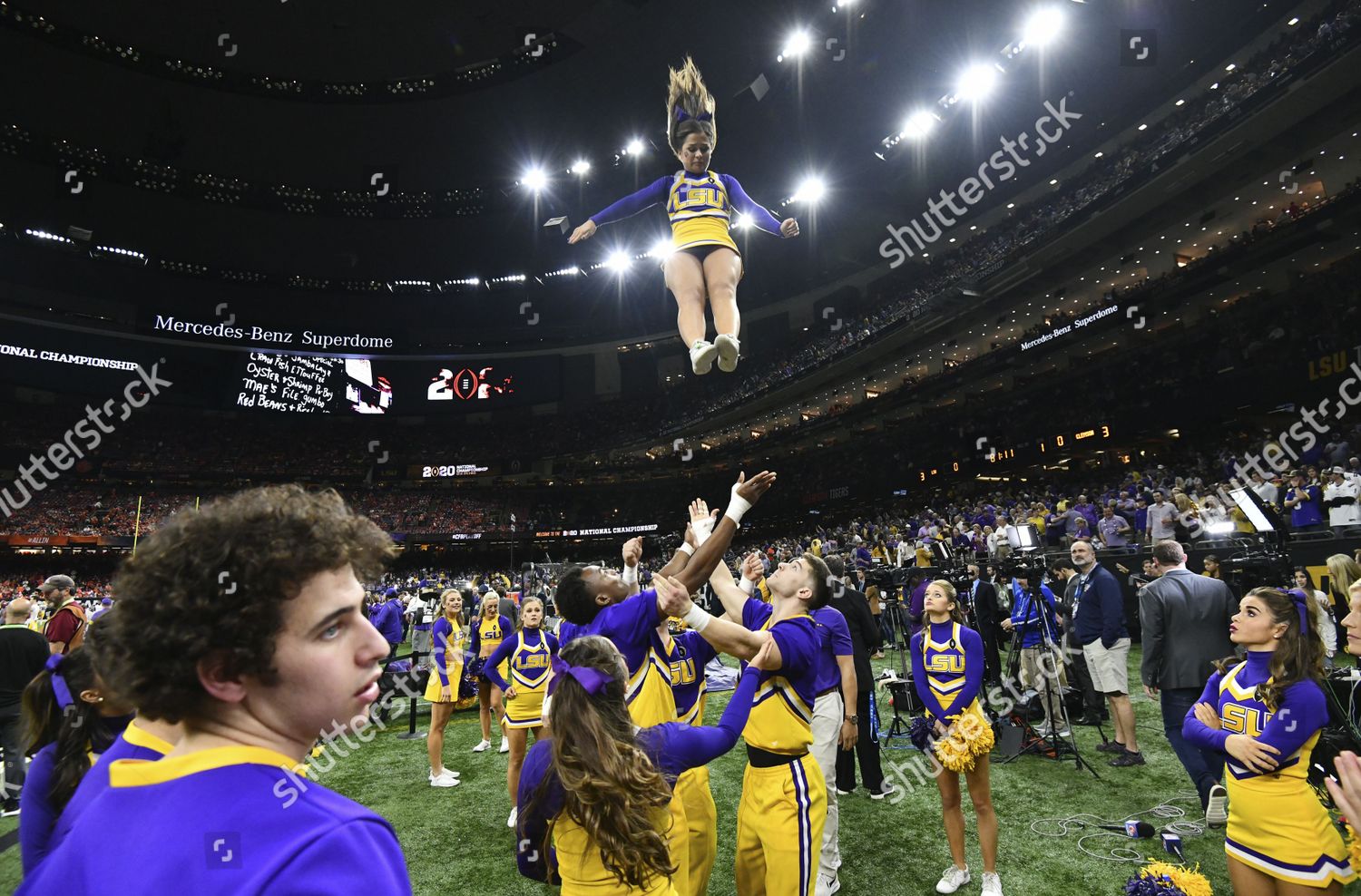 Lsu Cheerleaders Perform Before Start College Editorial Stock Photo ...