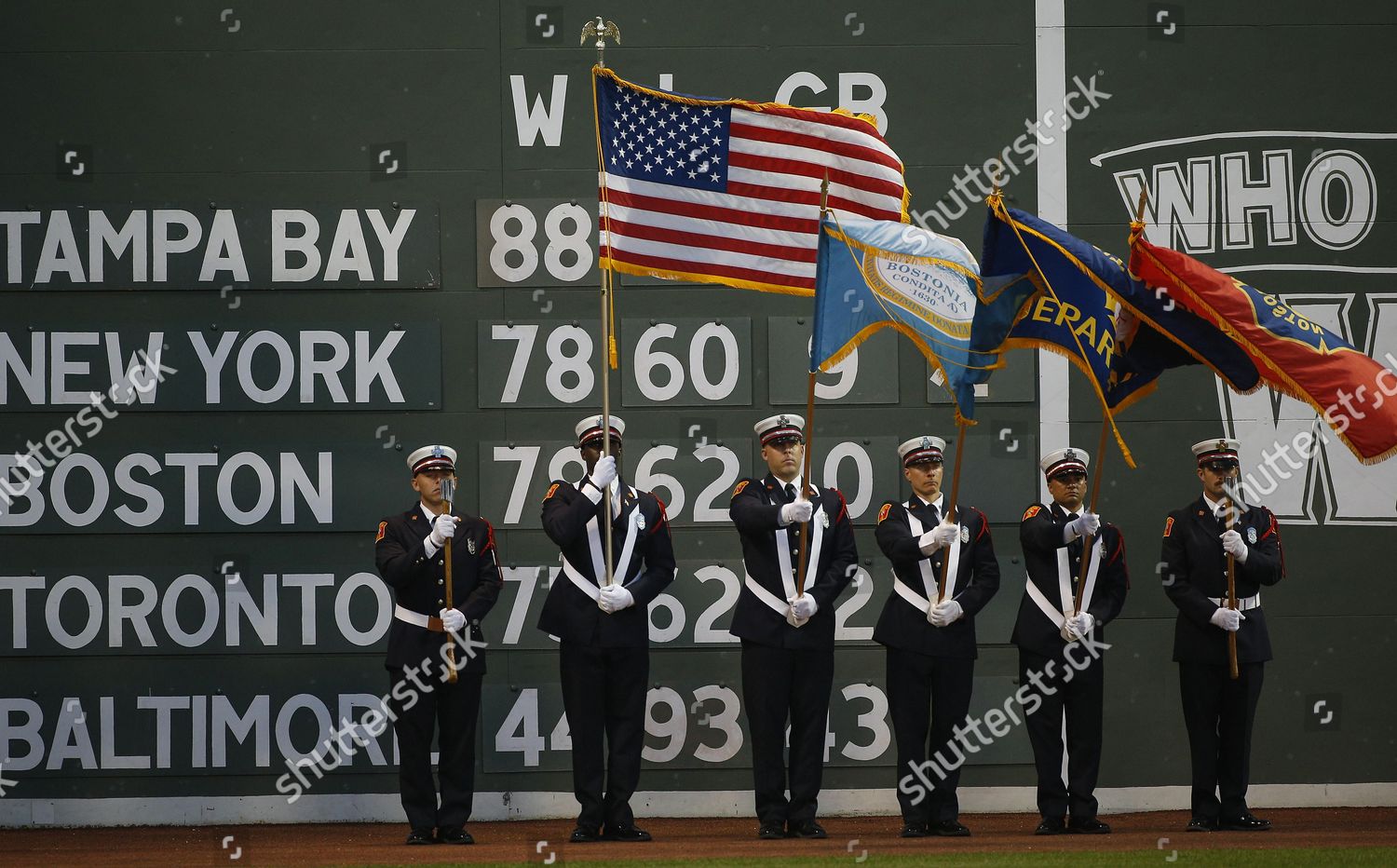 Boston Fire Department Color Guard Stands Editorial Stock Photo - Stock ...