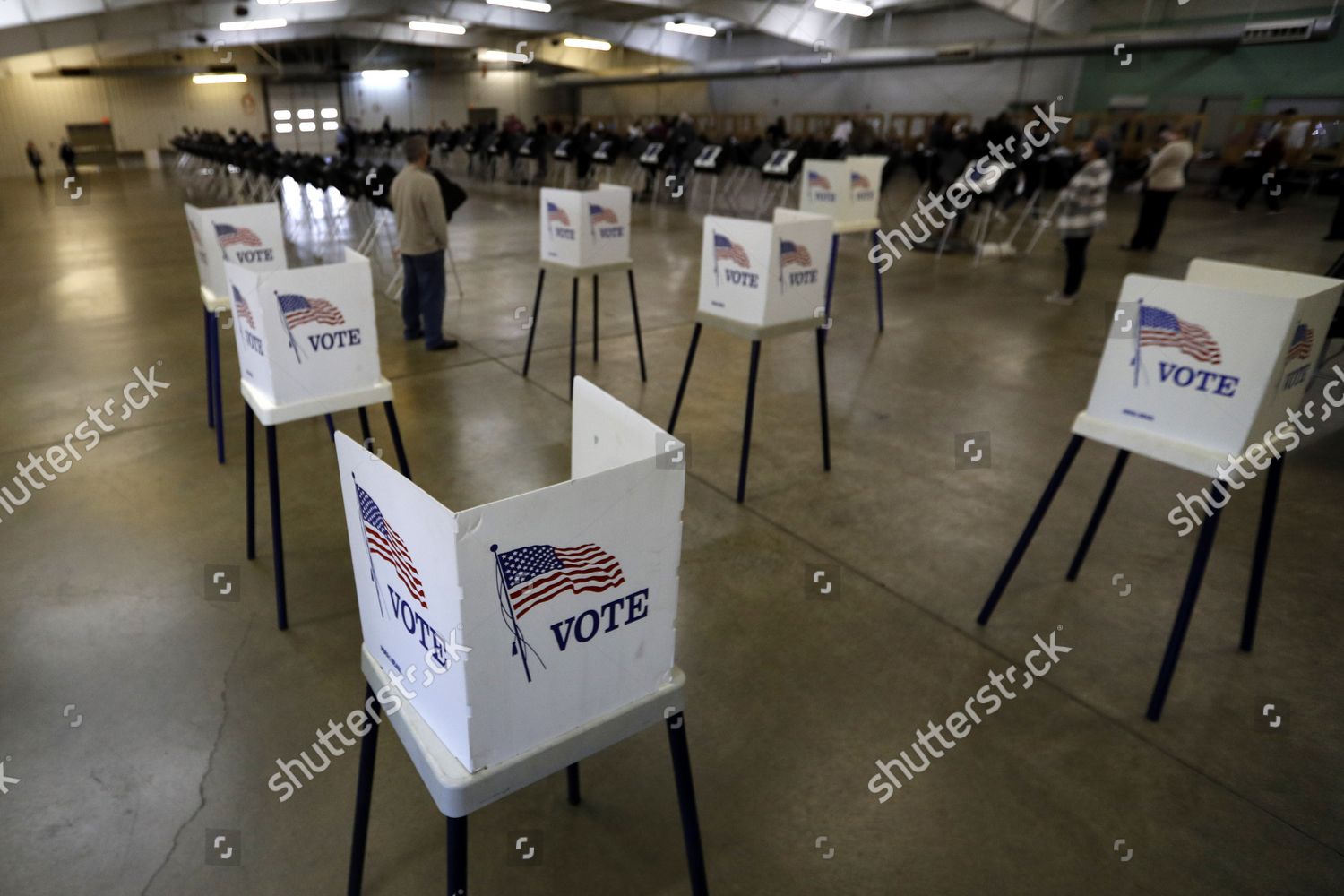 Voting Stands Sit Empty Waiting Ohio Editorial Stock Photo - Stock ...