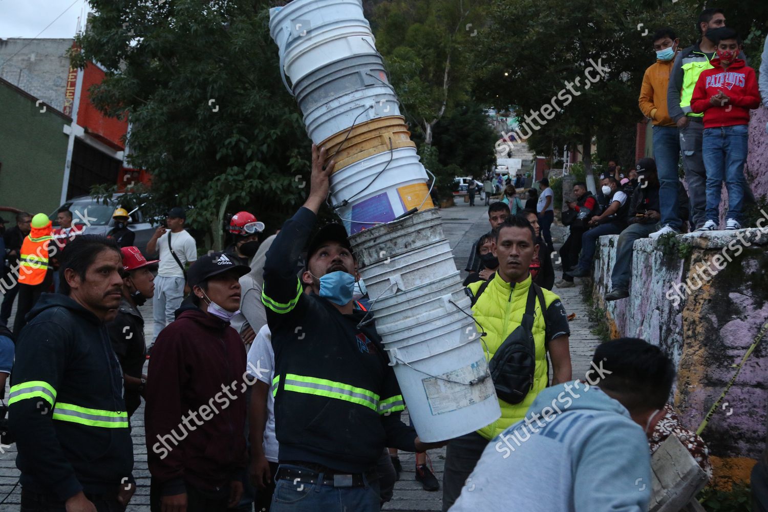 Volunteer During Rescue Work After Collapse Editorial Stock Photo ...