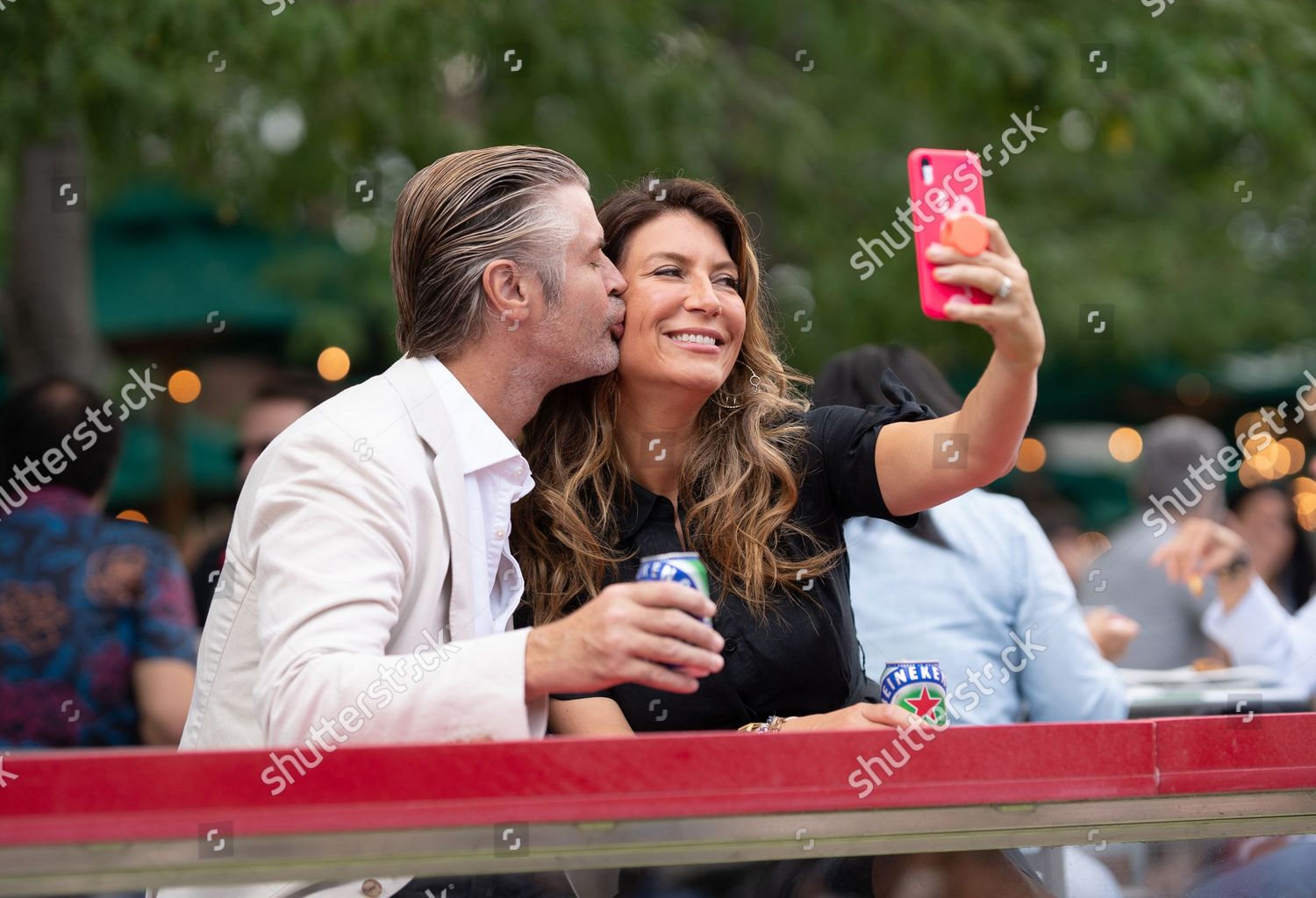 Christian Dunbar Genevieve Gorder Enjoy Alcoholfree Editorial Stock ...