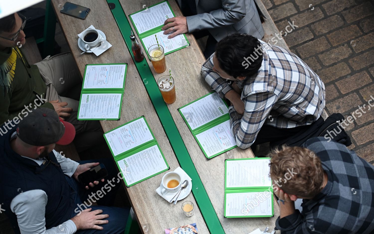 Customers Look Over Menus Restaurant London Editorial Stock Photo ...