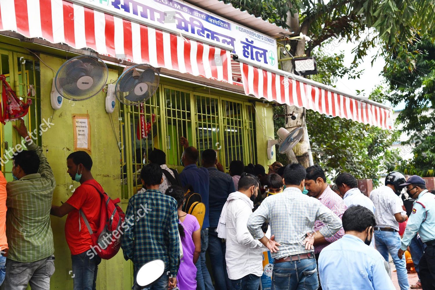 Crowding Outside Medical Shop Near Igims Editorial Stock Photo - Stock ...