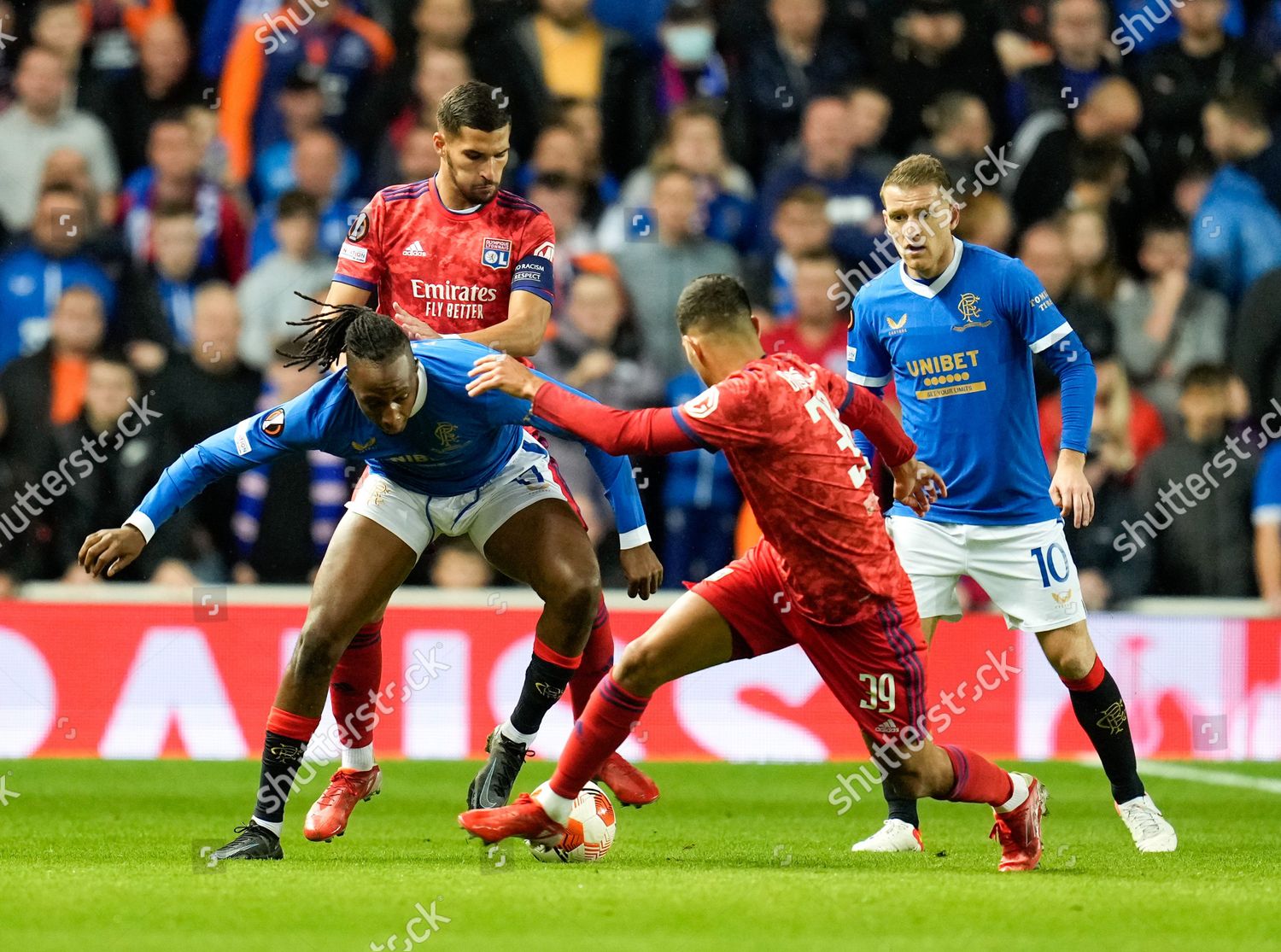 Joe Aribo Rangers Challenged By Houssem Editorial Stock Photo - Stock ...
