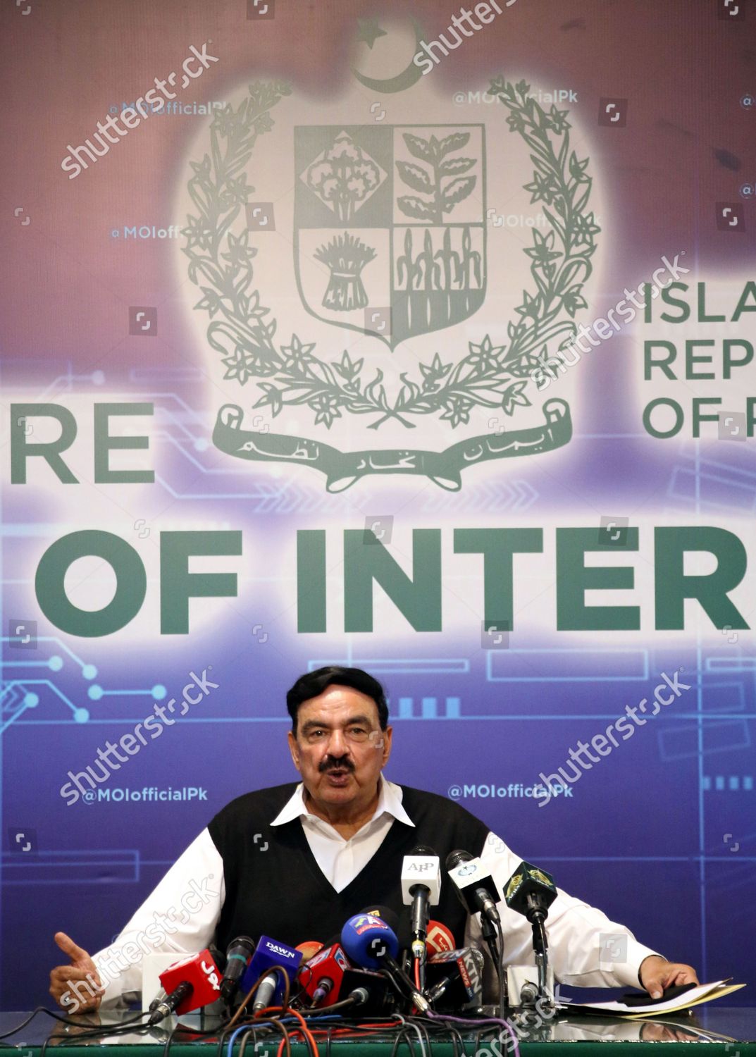 Sheikh Rasheed Ahmed Pakistans Interior Minister Editorial Stock Photo ...