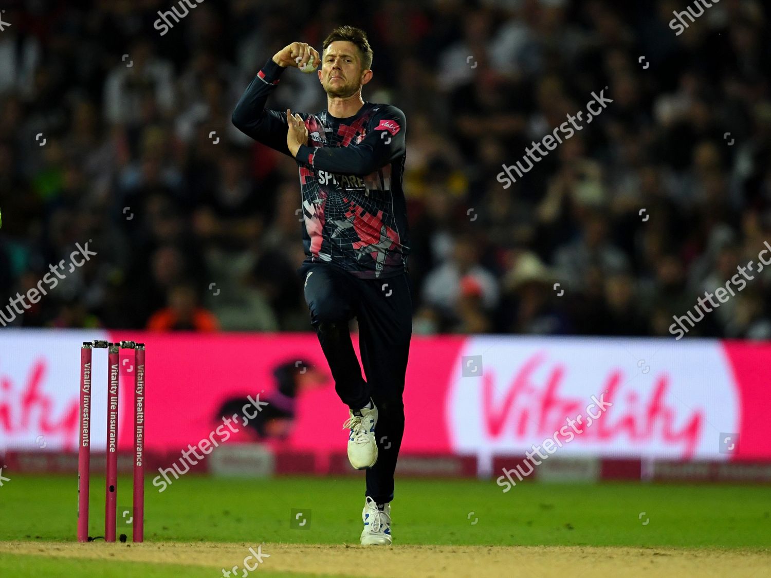 Joe Denly Kent Spitfires Bowling During Editorial Stock Photo - Stock ...