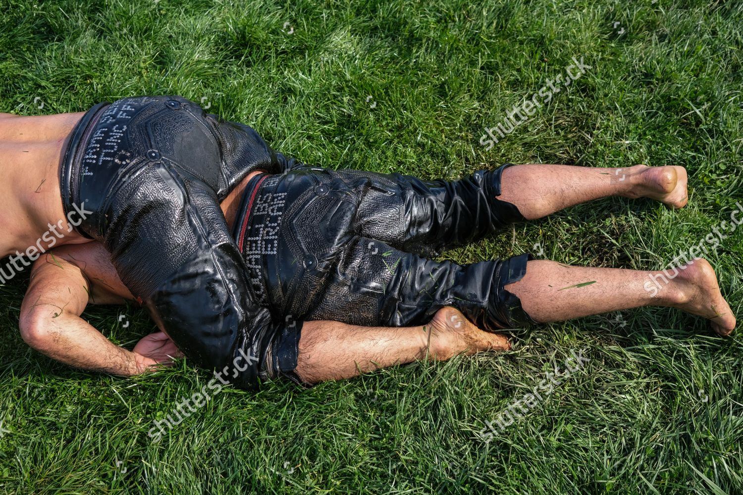 OIL WRESTLERS PEHLIVAN TURKISH ACTION DURING Editorial Stock Photo ...