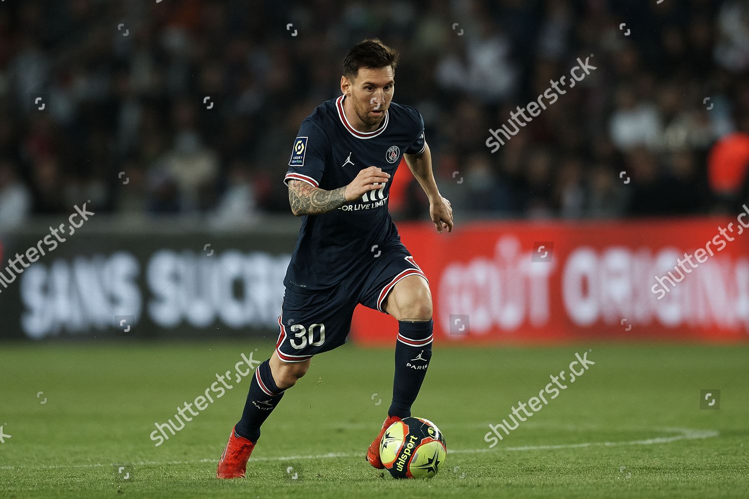 Leo Messi Psg Runs Ball During Editorial Stock Photo - Stock Image ...