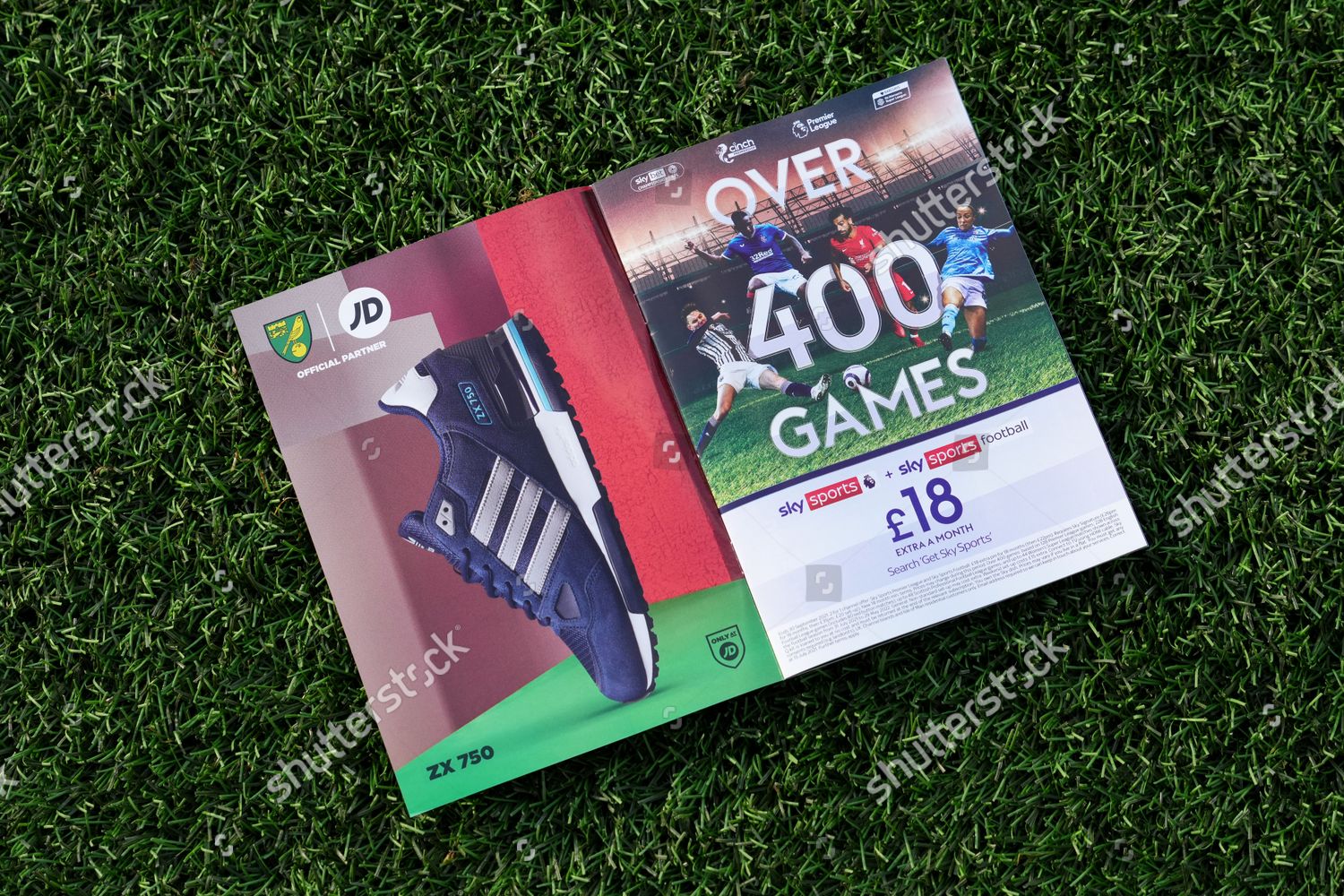 Matchday Programme Sky Sports Editorial Stock Photo - Stock Image ...