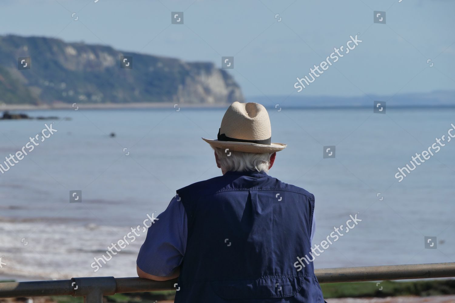 People Look Out Sea Ham Cliffs Editorial Stock Photo - Stock Image ...