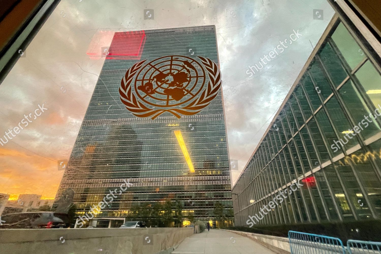 United Nations Headquarters Building Seen Inside Editorial Stock Photo ...