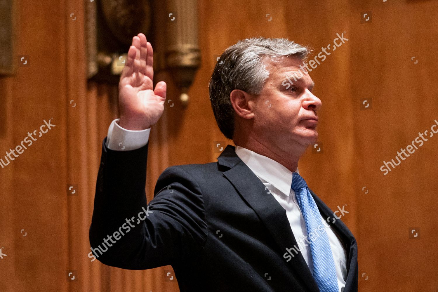 Fbi Director Christopher Wray Sworn During Editorial Stock Photo ...