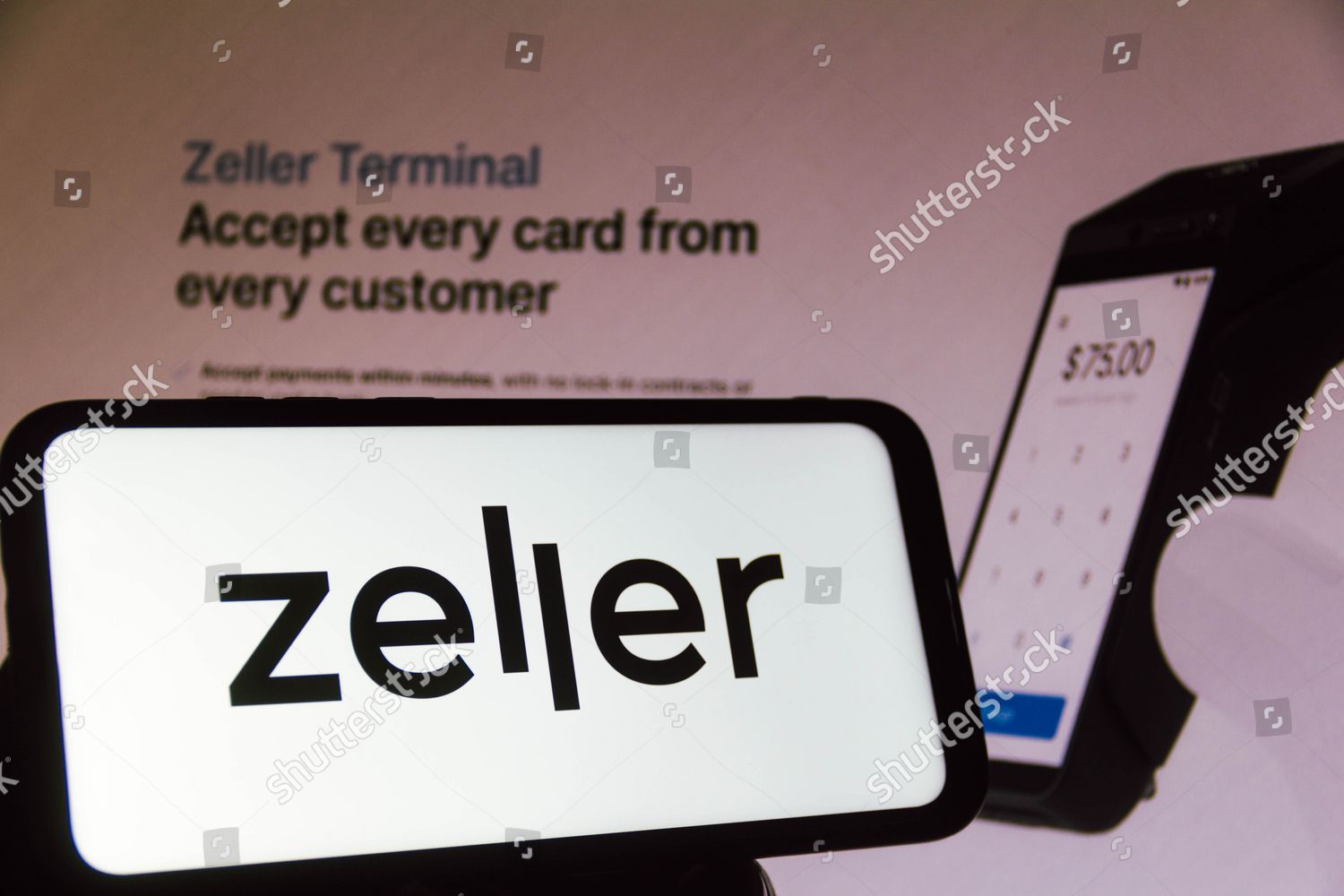 This Photo Illustration Zeller Logo Seen Editorial Stock Photo - Stock ...