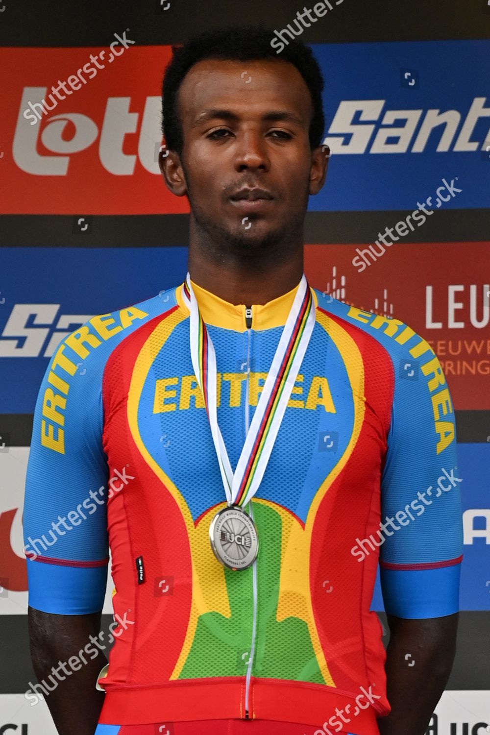 Eritrean Biniam Girmay Pictured On Podium Editorial Stock Photo - Stock Image | Shutterstock