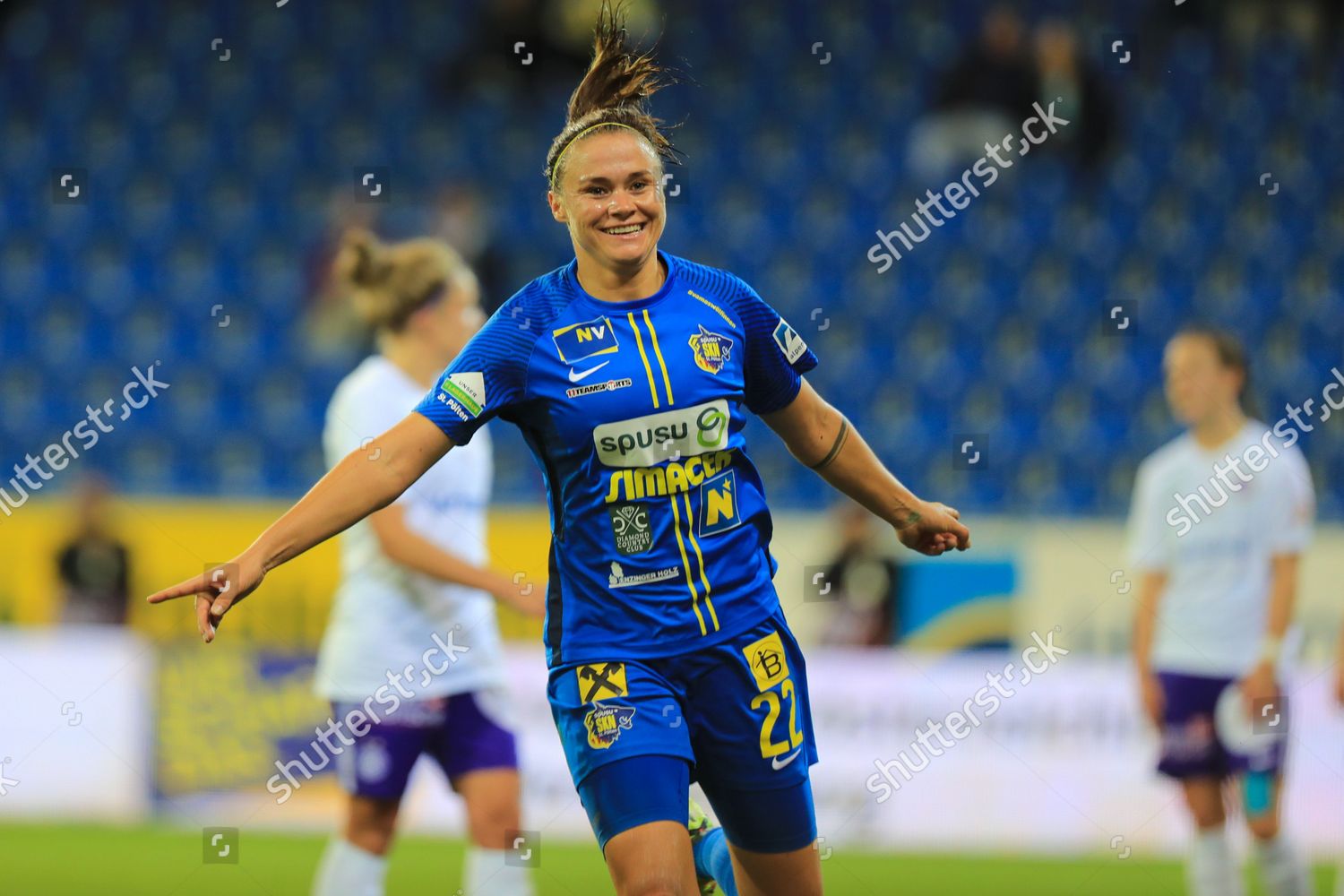 Stefanie Enzinger Celebrates Goal During Planet Editorial Stock Photo ...