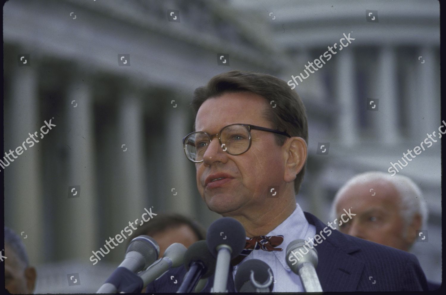 Senator Paul Simon Speaking Outdoors Press Editorial Stock Photo ...