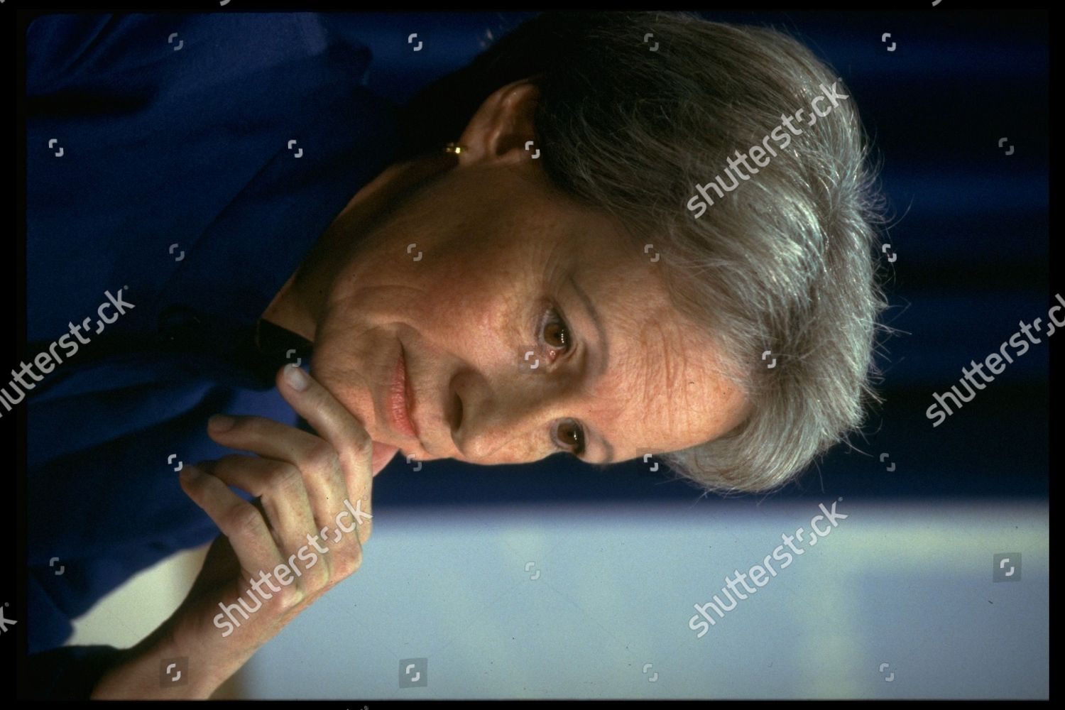 Sen Nancy Kassebaum Pondering Testimony During Editorial Stock Photo ...