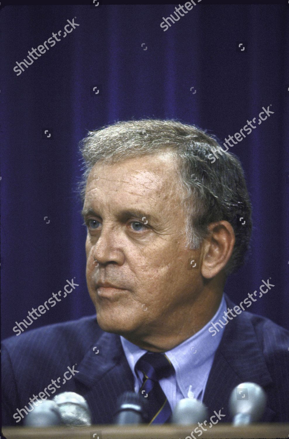 Sen Warren Rudman Seated Behind Large Editorial Stock Photo - Stock ...