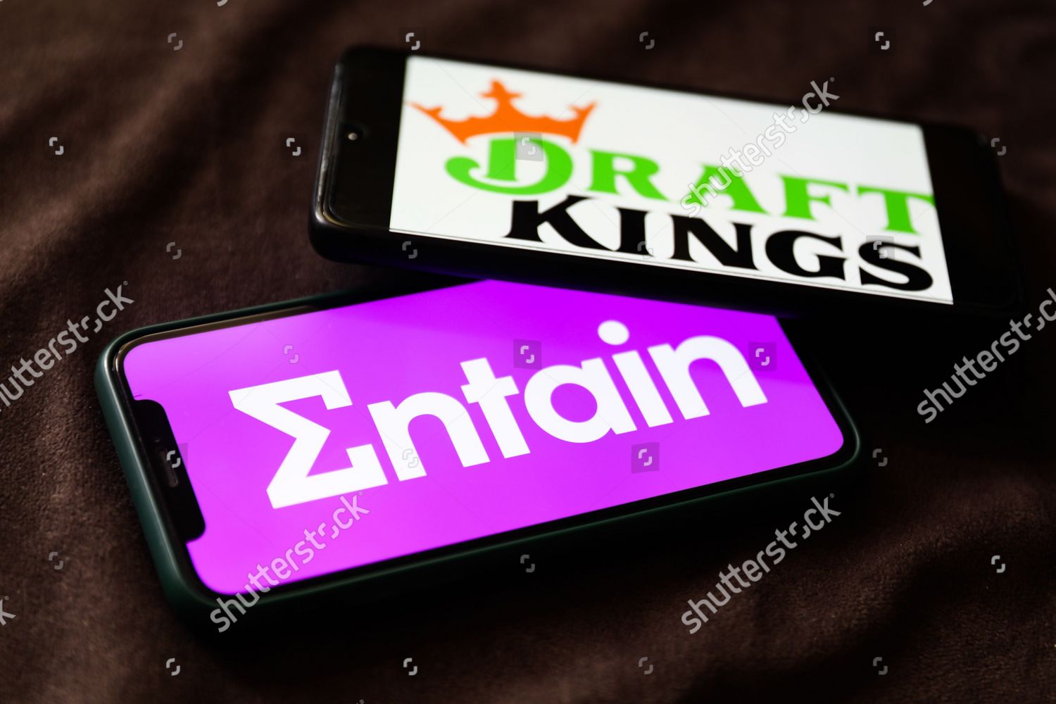 Entain Draftkings Logos Displayed On Phone Editorial Stock Photo ...
