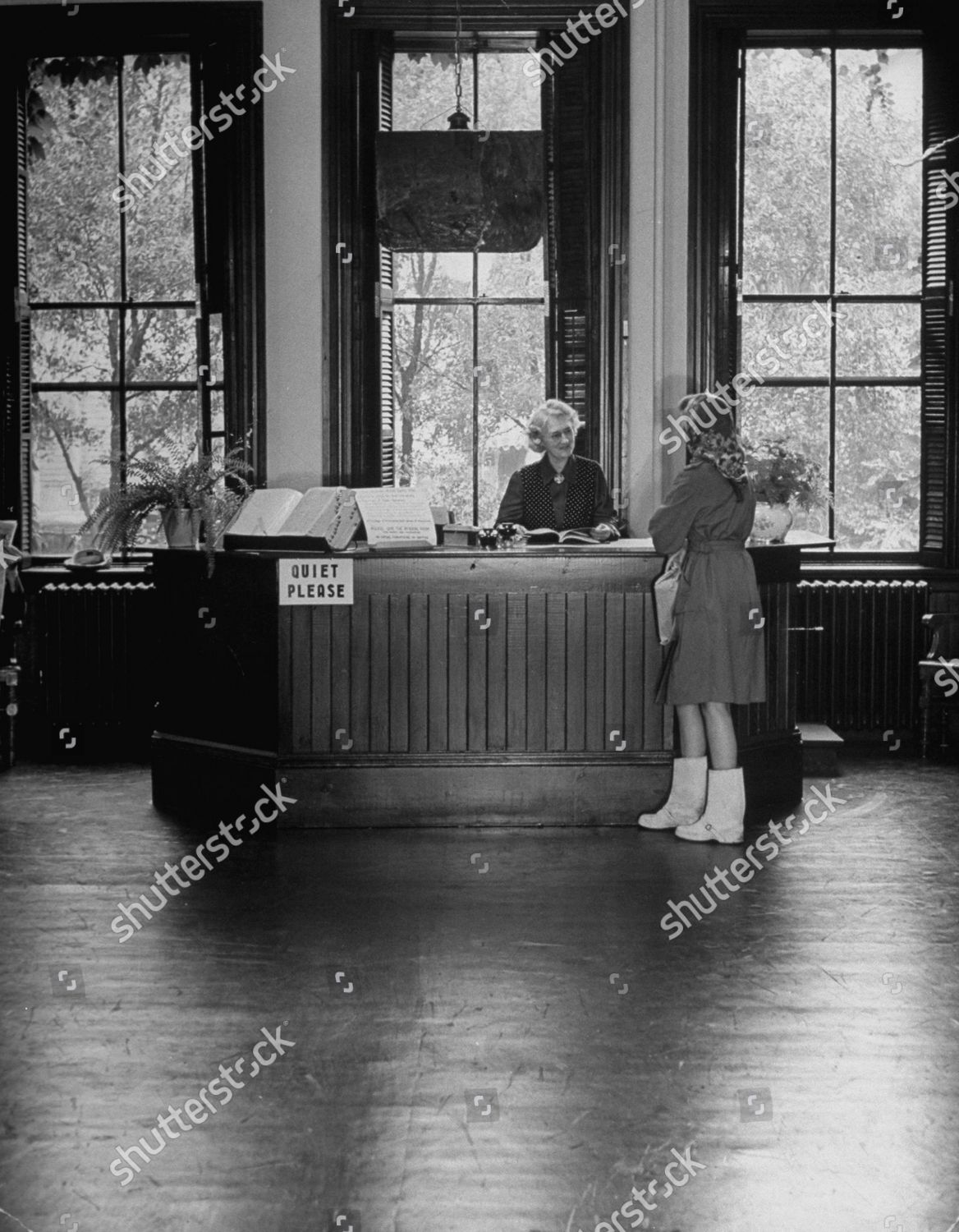 Librarian Behind Desk Reading Room Newburyport Editorial Stock Photo ...