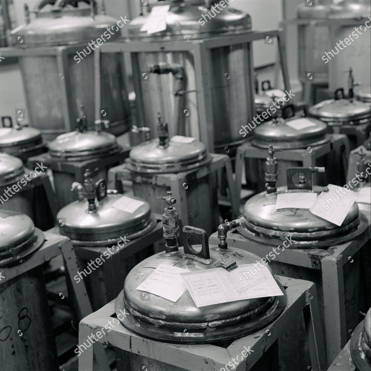 Closeup Chemical Tanks Mixtures Process Polaroid Editorial Stock Photo ...