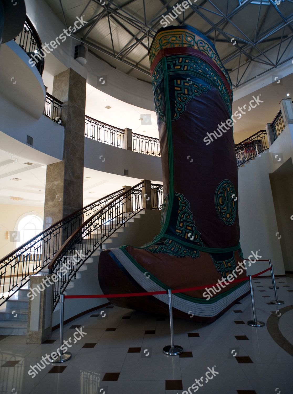 Giant Mongolian Traditional Boot Genghis Khan Editorial Stock Photo ...