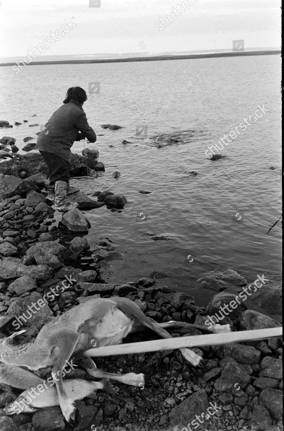 Canadian First Nations Man Fishing On Editorial Stock Photo - Stock ...