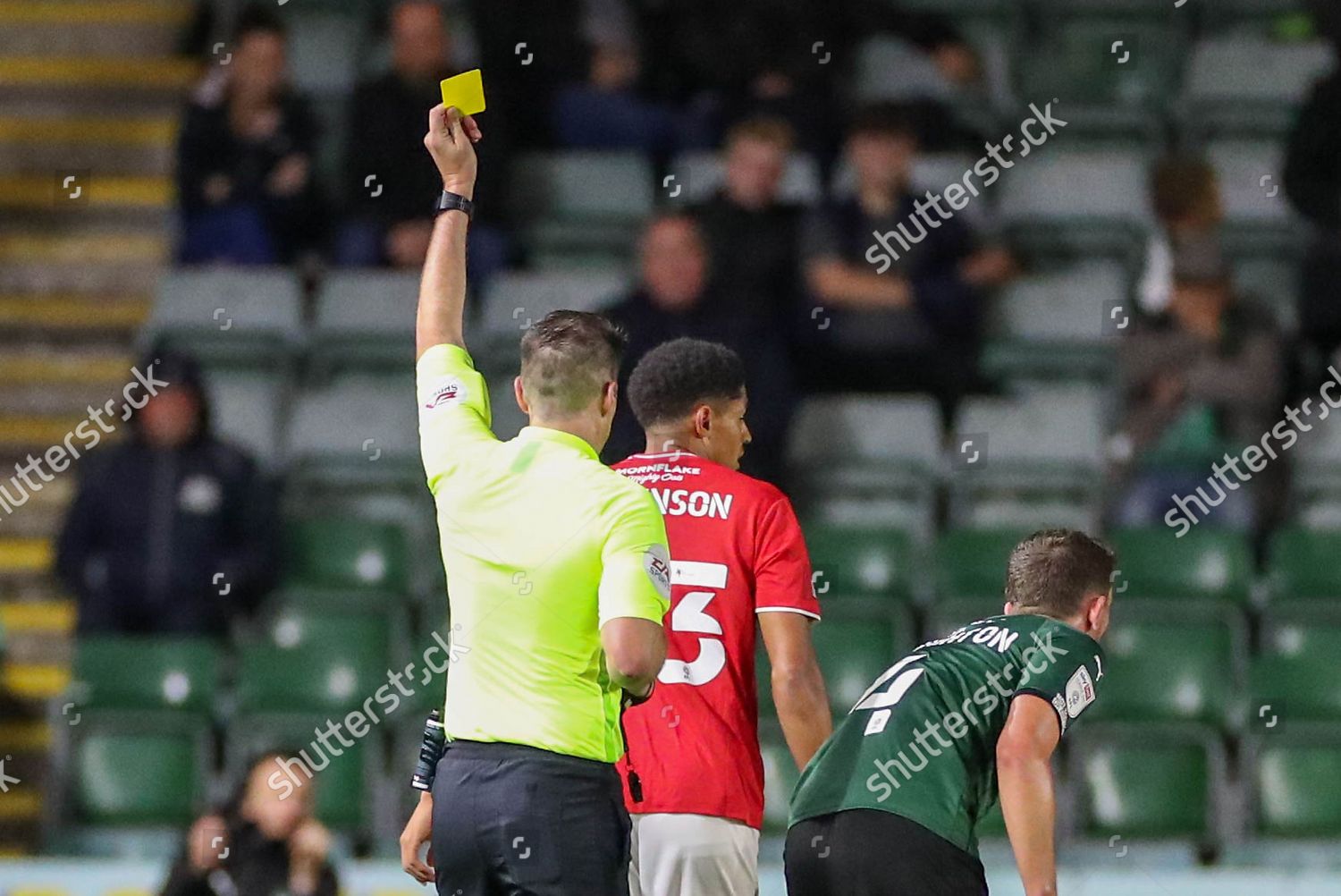 Referee Neil Hair Shows Crewe Alexandra Editorial Stock Photo - Stock ...