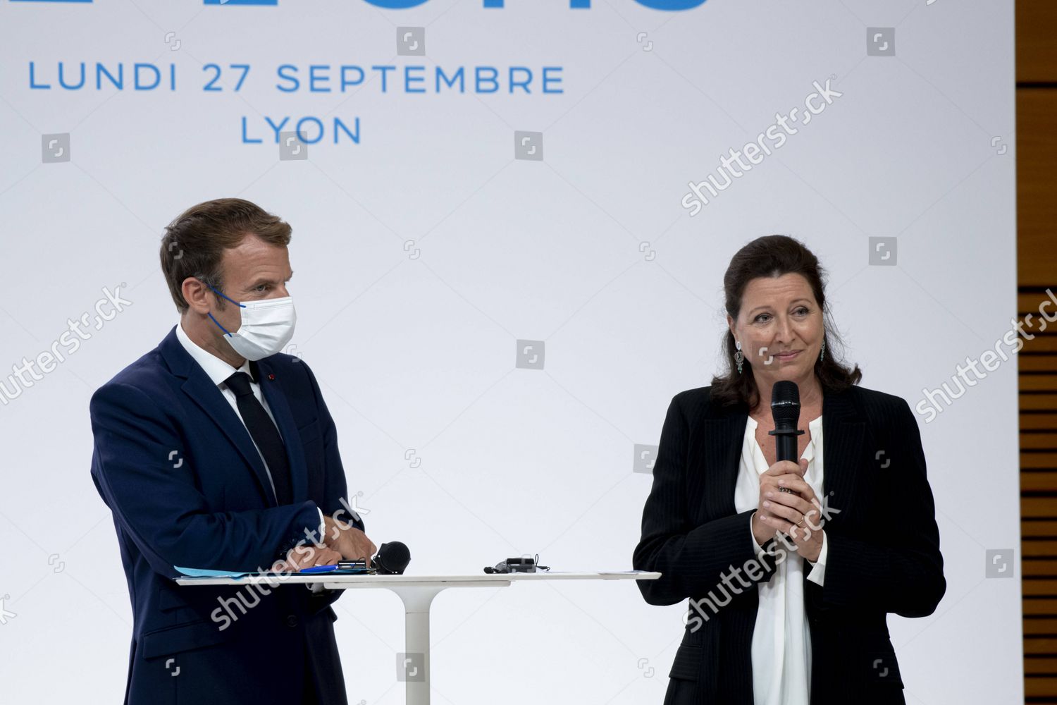 President Emmanuel Macron Attending Ceremony Opening Editorial Stock ...