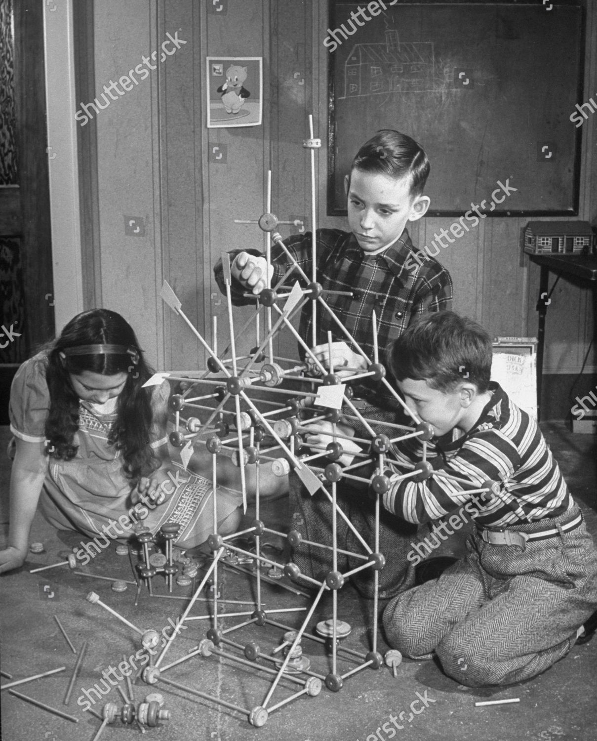 Children Playing Tinker Toys Unpublished Photo Editorial Stock Photo ...
