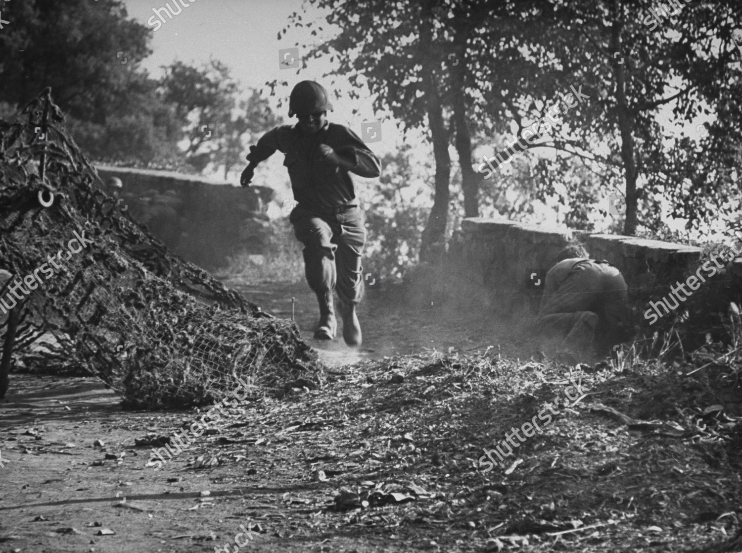 American Soldier Nemi Castle Running Cover Editorial Stock Photo ...