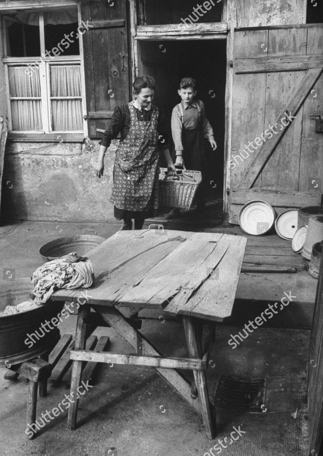 Poor Middleaged German Housewife Being Helped Editorial Stock Photo ...