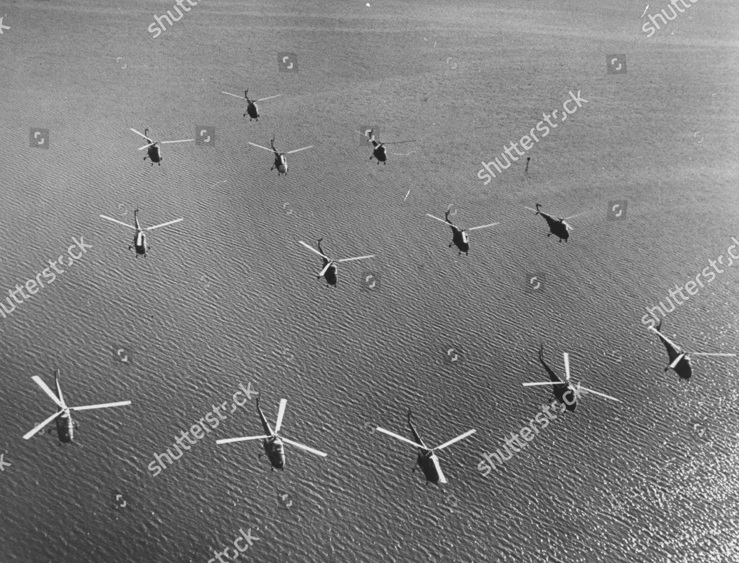 Swarms Marine Helicopters Flying Triangle Formation Editorial Stock ...