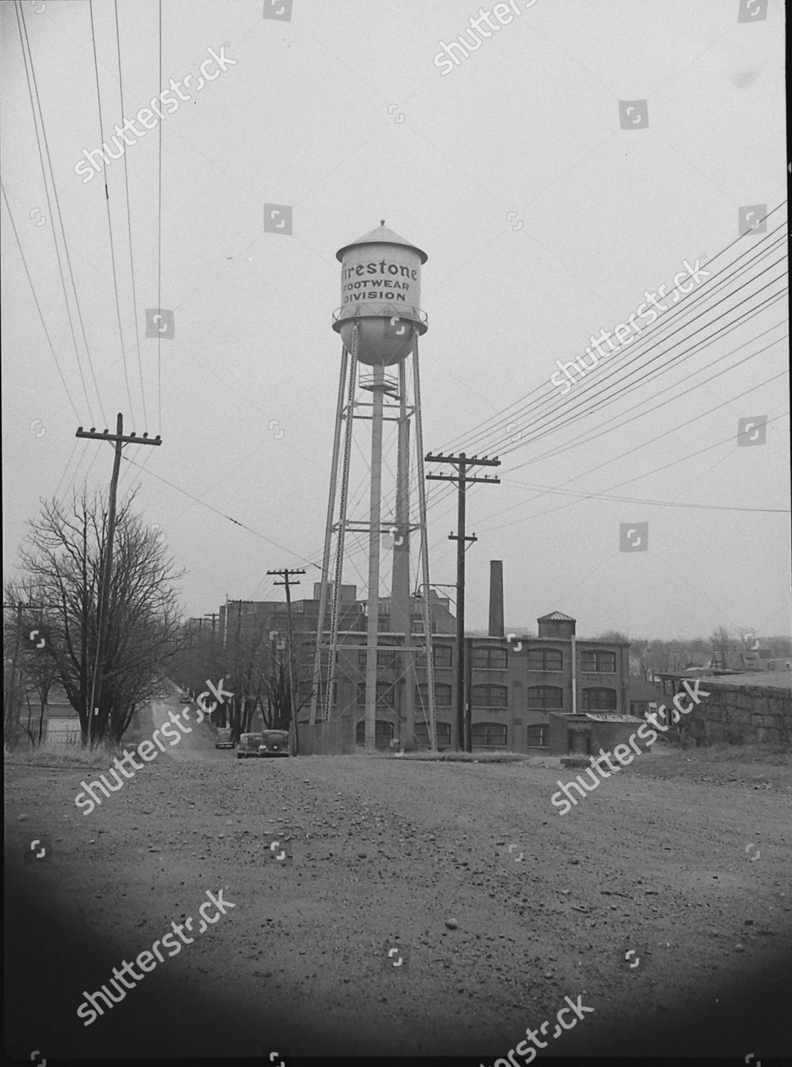 Water Tower Advertising Firestone Footwear Division Editorial Stock ...