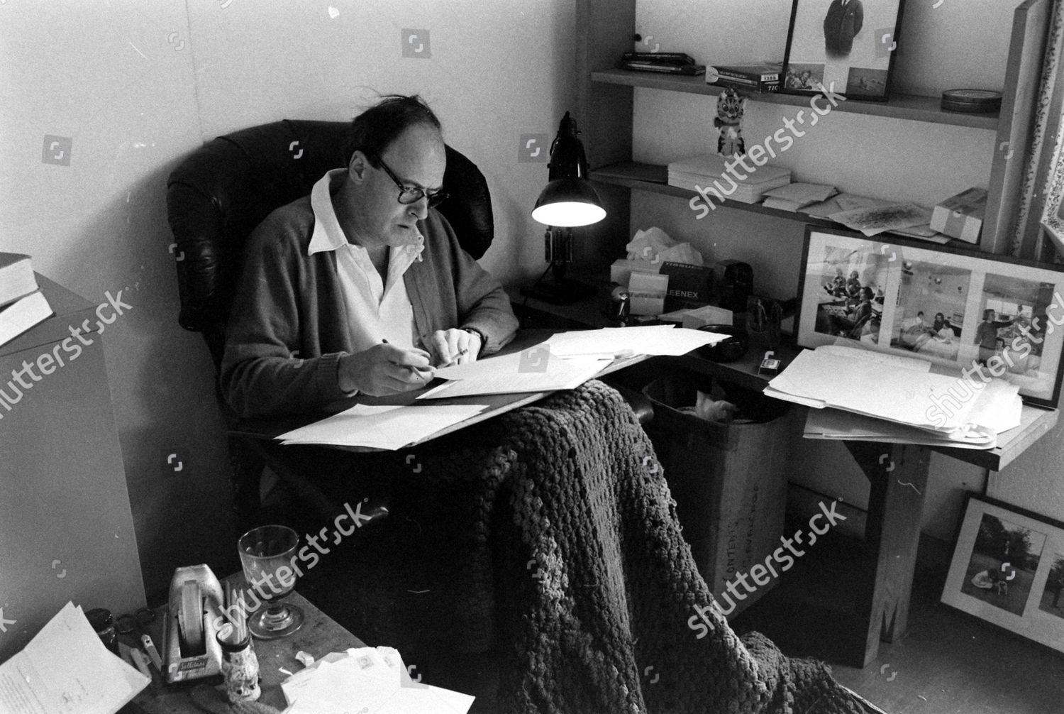 Roald Dahl Working On His Research Editorial Stock Photo - Stock Image ...