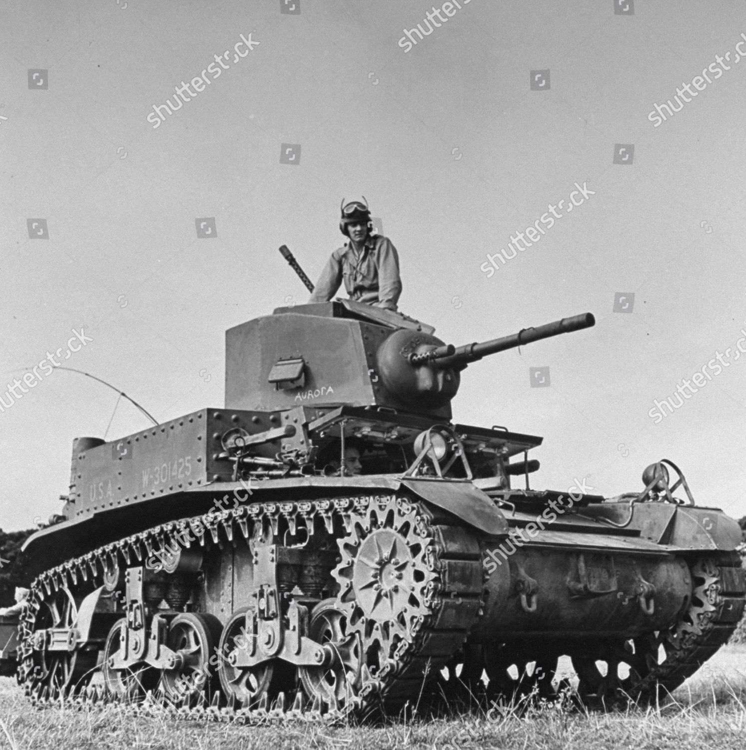 Tank Commander Lt Lloyd Magill Atop Editorial Stock Photo - Stock Image ...