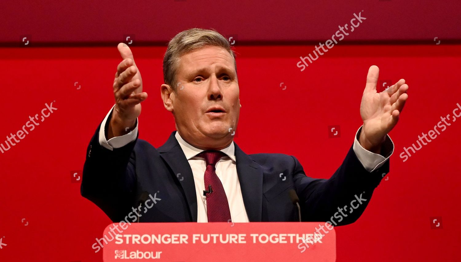 Britains Labour Leader Keir Starmer Delivers Editorial Stock Photo ...