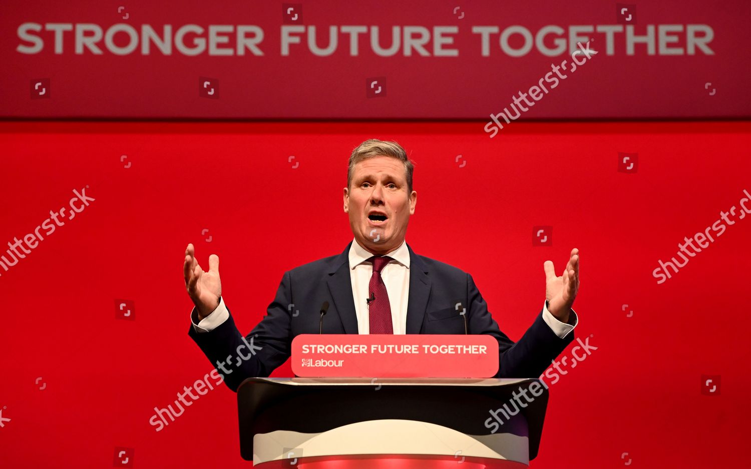 Britains Labour Leader Keir Starmer Delivers Editorial Stock Photo ...